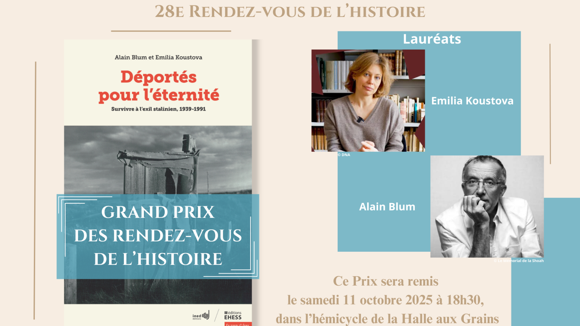 Découvrez les lauréats du Grand Prix des Rendez-vous de l'histoire 2025 ...