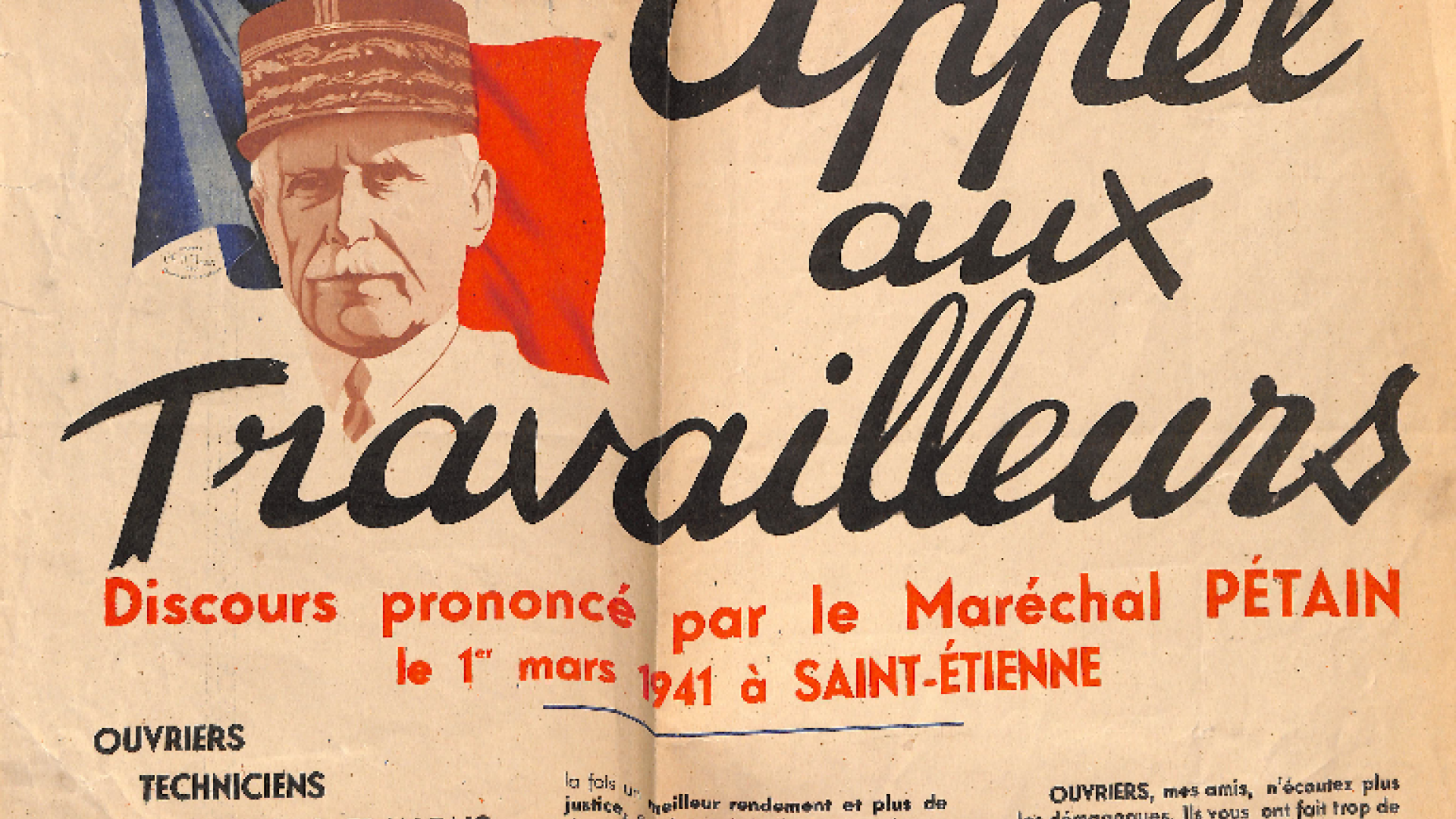 Vichy 1941, exalter le travail | Les Rendez-vous de l'histoire